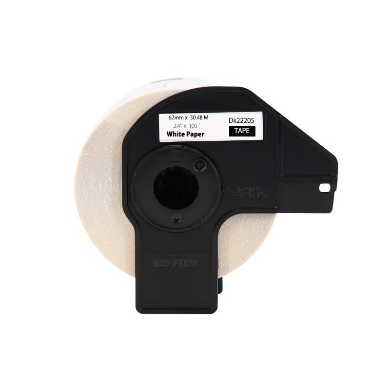 CINTA DK-22205 ROLLO COMPATIBLE ADHESIVA DE 62MM X 30.4 M