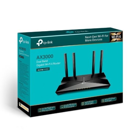 TP-ARCHER-AX50 | ROUTER TP-LINK AX3000 ARCHER AX50 WI FI 6 - TECEMIP